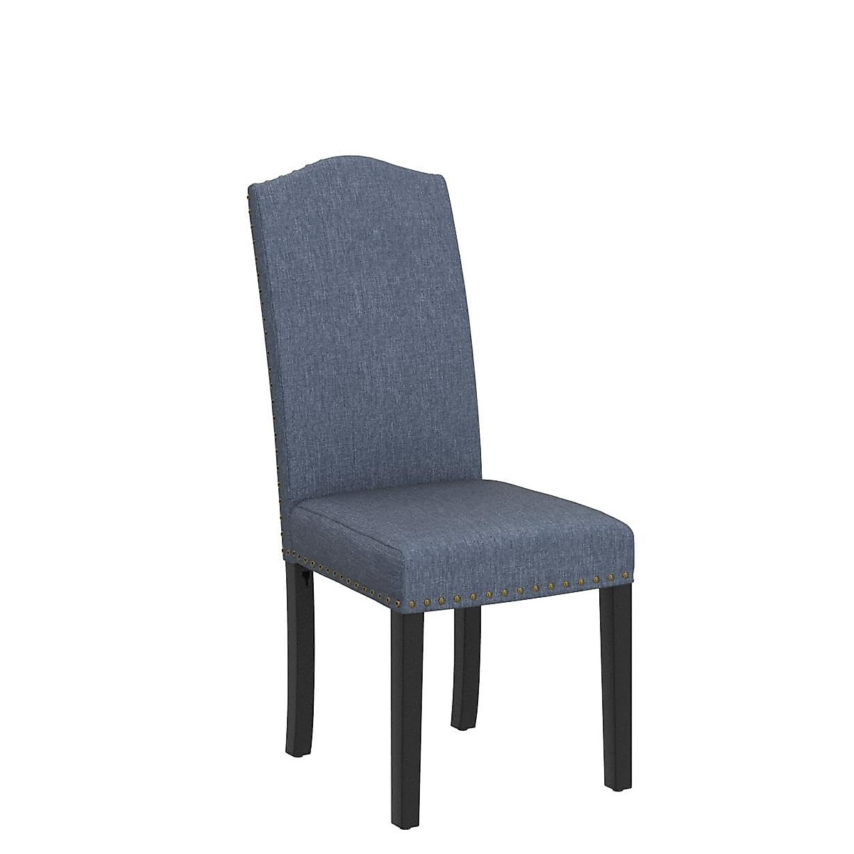 Yaheetech 6pcs Dining Chairs Fabric Upholstered Chair Kitchen Parson Chair with Nailhead Trim and Solid Wood Legs for Home Kitchen and Restaurant, Blue