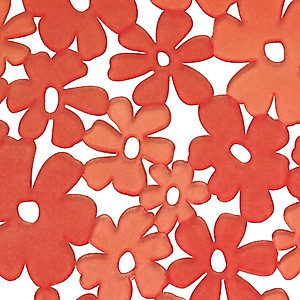 iDesign Blumz Floral BPA-Free Flexible PVC Plastic Sink Protector Mat - 11" x 12", Red