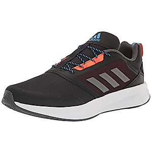 adidas Men's Duramo Protect Running Shoe, Black/Grey/Impact Orange, 10.5