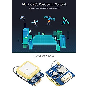 Waveshare L76K Multi-GNSS Module, Supports Multi-GNSS Systems Supports GPS/BeiDou(BDS)/GLONASS/QZSS, Compatible with Raspberry Pi/Pi Pico/Jetson Nano etc.