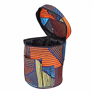 ZJchao Knitting Bag for Yarn Storage, Anti-Static Oxford Cloth Portable Knitted Round Storage Yarn Box Pocket for Accessories and Slits on Top to Protect Yarn and Prevent Pestering