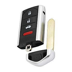 WFMJ for Acura ZDX RDX ILX TL 4 Buttons Remote Smart Key Case Shell Fob (Only Key Case Shell)