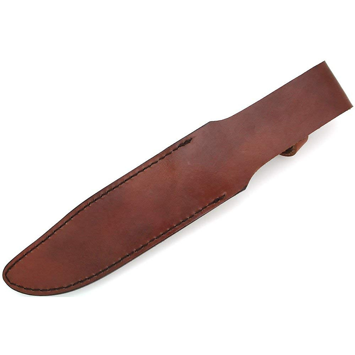 Snake Eye Tactical Full Size KA-BAR Style Genuine Leather Sheath (Brown 8")