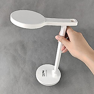 WELCSUNZERA-Electric lamps, Eye Protection Small Desk Lamp Adjustable Gooseneck Natural Light Suitable for Home Office Dormitory Bedroom Bedside Reading Video Conference (White)