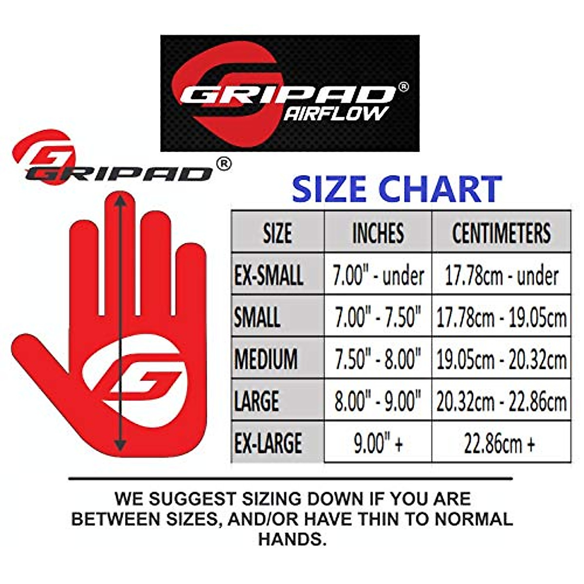 Gripad AIRFLOW CROSS-TRAINING GLOVES (Red, Large) | Vented Weight Lifting Gloves | Reduced Hot-hands | Great for Pull Ups, Cross-Training, Fitness, WODs, Weightlifting | Great for Men & Women