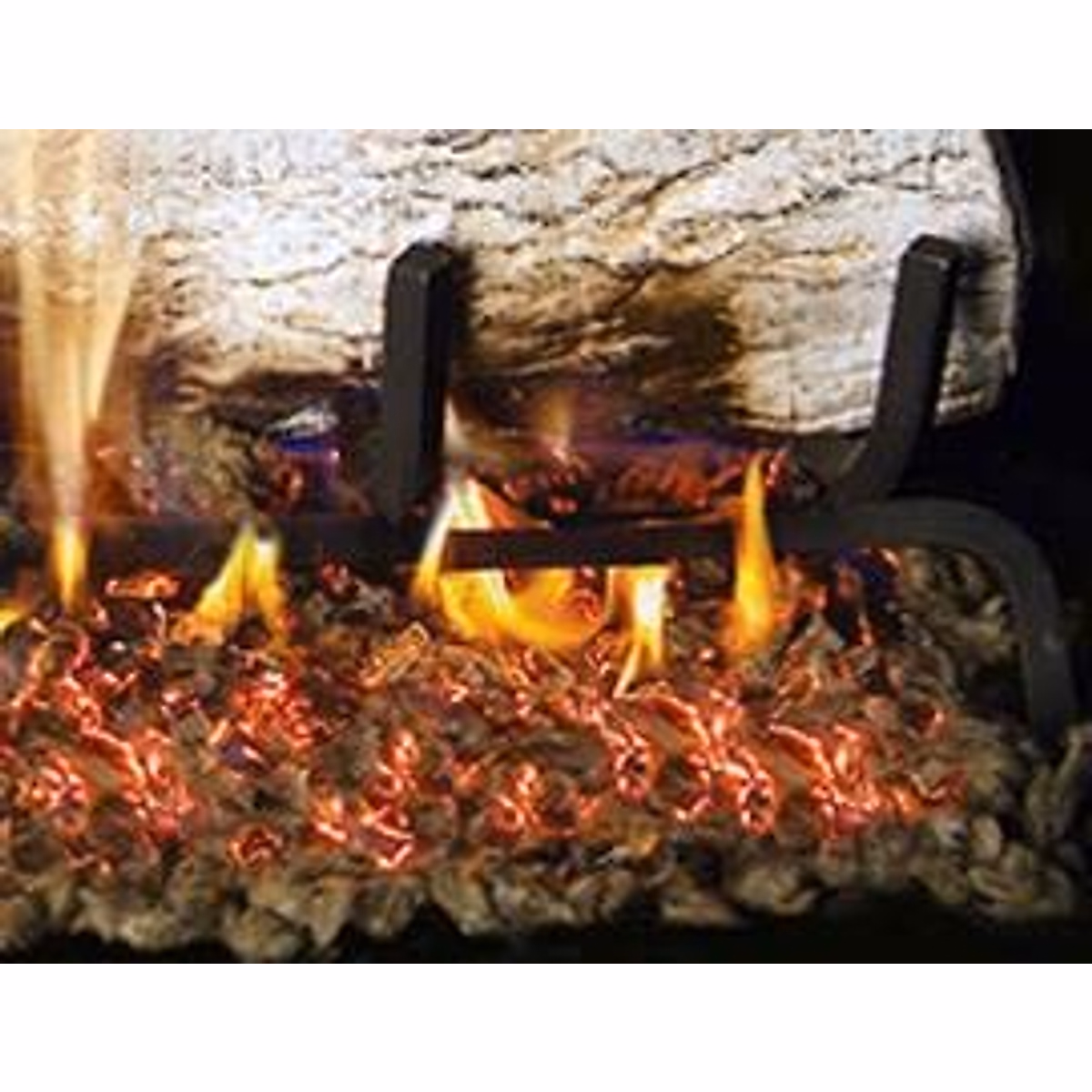 ZBXFCSH Glowing Embers Rock Wool Mixed with Vermiculite for Vented Gas Log Sets, Inserts,Fireplaces, Fire-Pit and Stoves