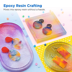 Rolio Mica Powder Epoxy Resin Pigment - Art Set for Resin Epoxy - for Soap Making, Nail Polish Set, Lip Gloss Set, Eye Shadow, Bath Bomb, Slime & Candle Jars - 10g, 24 Jars