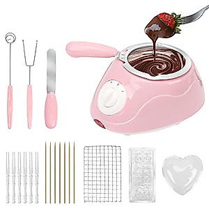 Outamateur Melting Fondue Set,MINI Electric Chocolate Melting Pot,Chocolate Fondue Fountain,Warmer Machine for Milk Chocolate,Cheese,Butter,Candy