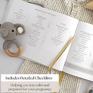 Pregnancy Journal For First Time Moms - Keepsake Memory Book Pregnancy Photo Journals - 40 Weekly Calendars Milestone Journey - 200 Page Baby Book Mom Gifts - Space For Ultrasound Photos & Tracking