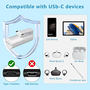 KAKAVR 【2023Upgraded】 5000mAh Battery Pack for Oculus/Meta Quest 2, Lightweight Head Strap Power Bank,Rechargeable Portable VR Extend Power Accessories Indicator Extra 2-4 Hours Playing time