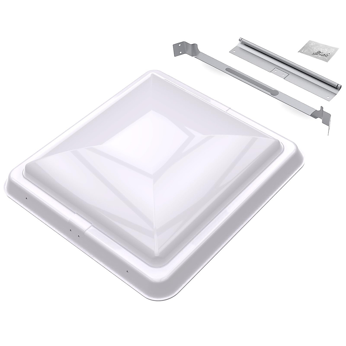 LQKUMJG 14" Universal RV Roof Vent Cover Waterproof Vent Lid Replacement for Camper Trailer Motorhome (White 1 Pack)