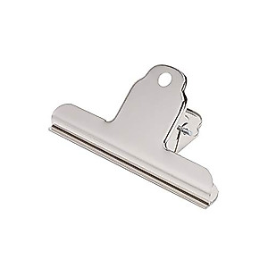 4 Inch Large Bull Paper Clips, Coideal 10 Pack Silver Metal File Money Binder Clip Clamps for Home Office School Supplies (Square)