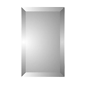 HomeSelects Dimondi Euro Modern Styled Broad Beveled Rectangle Mirror Recessed Bathroom Medicine Cabinet (26 Inch)