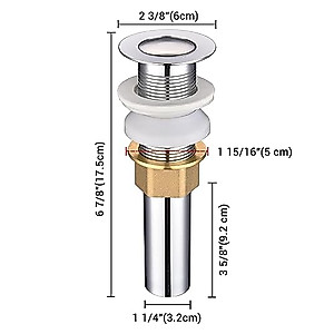 Aquaterior Rectangle White Porcelain Ceramic Bathroom Vessel Sink Bowl Basin with Chrome Drain 26"x15-5/8"x5-1/3"