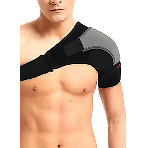 Mcolics Shoulder Support Joint Compression Warmth Protective Gear Adjustable Pad Belts Badminton Basketball Fitness Sports Shoulder Protector Arthritis Pain Shoulder Support Strap (Left Shoulder)