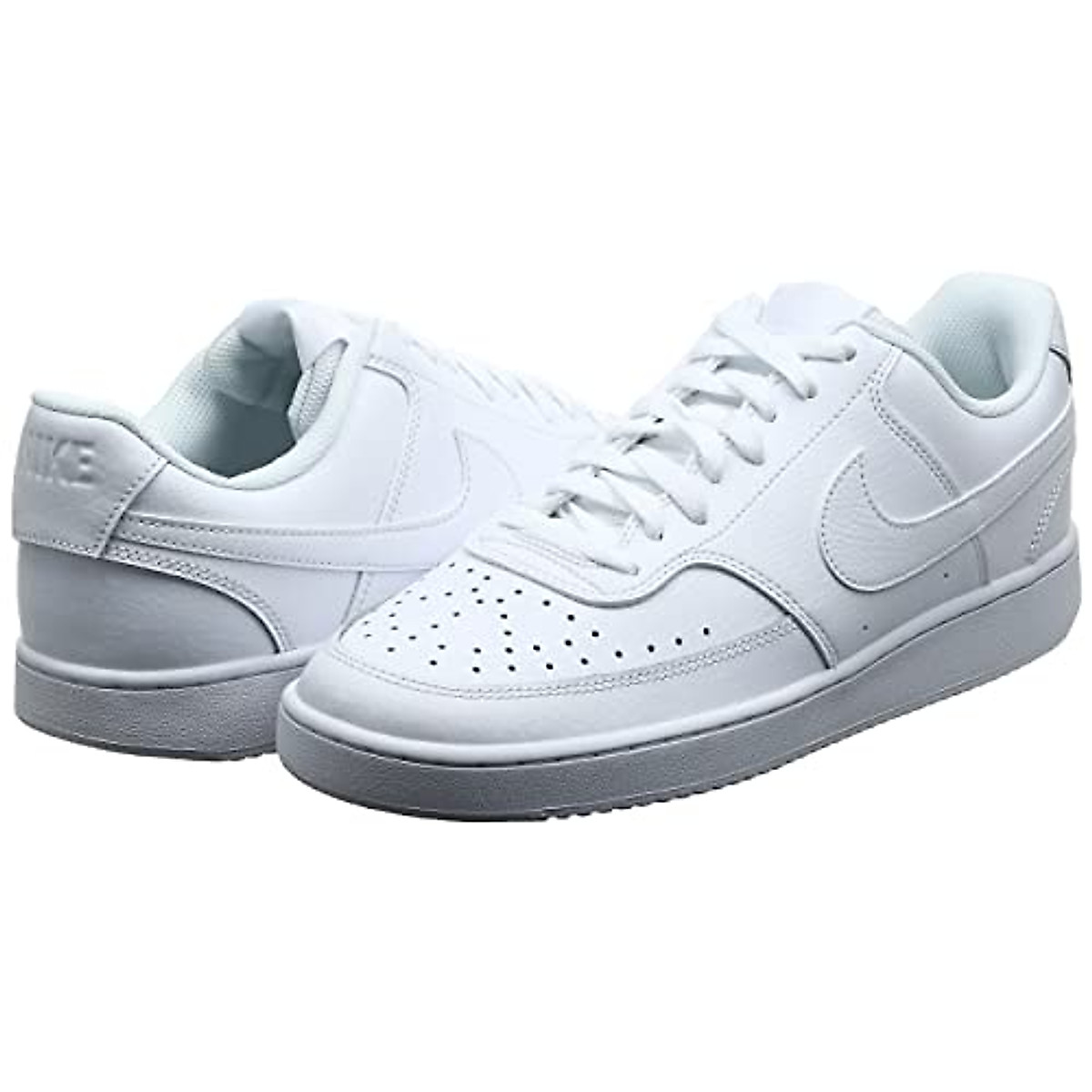 Nike Men's Court Vision Low Sneaker, White/Whiteblack, 10 Regular US