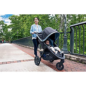 Britax B-Free Stroller, Frost - All Terrain Tires - Adjustable Handlebar - One Hand Fold - Large UV50 Canopy