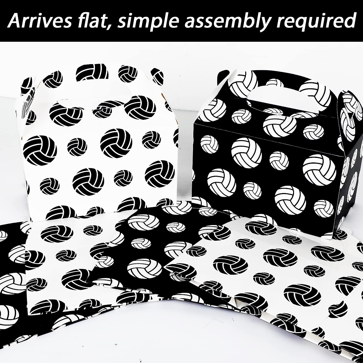 chiazllta Volleyball Gift Treat Box for Team Volleyball Party Candy Goodie Favor Box for Volleyball Theme Birthday Sport Baby Shower Party Supplies Decor