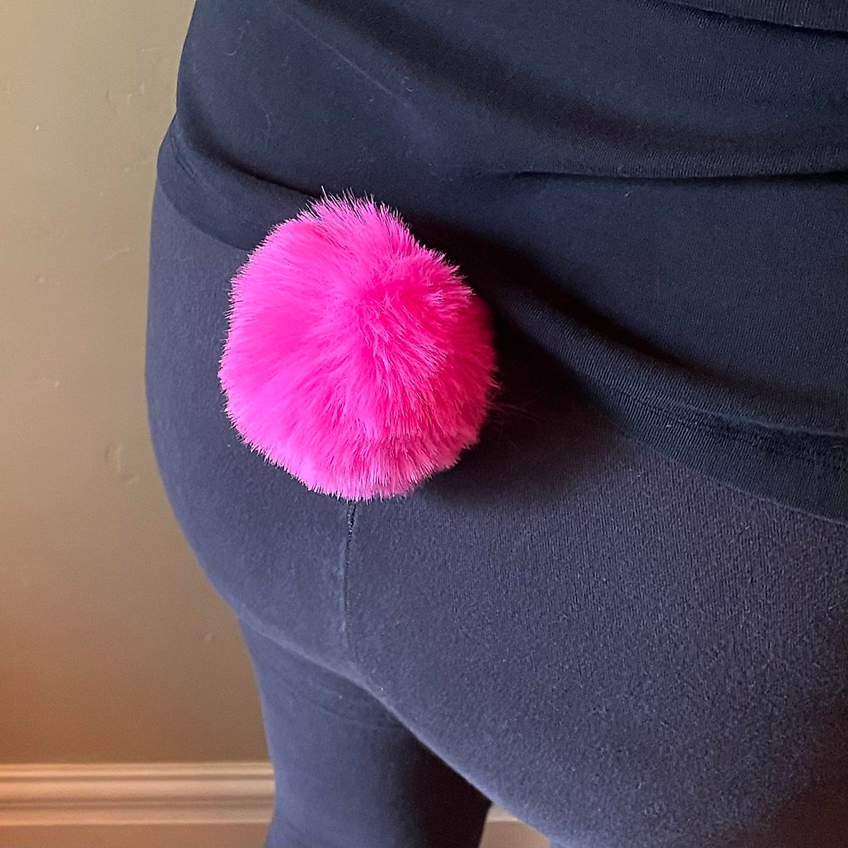 1 Bear Ears Headband and Tail Set colorful rainbow multiple colors to choose from Hot Pink Royal Blue Turquoise Green Yellow Orange Red Light Purple (Orange)