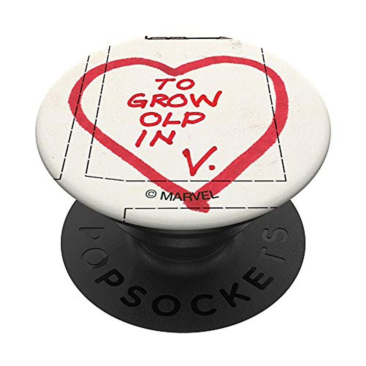 Marvel WandaVision Westview The Grow Old In Heart PopSockets PopGrip: Swappable Grip for Phones & Tablets