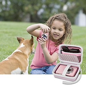 Boobowl Digital Camera Case Compatible with Yifecial/for EROOLU/for VAHOIALD/for Kaisoon/for Kodak Pixpro/for Canon PowerShot ELPH 180 190/ for Sony DSCW800 DSCW830 Kids Cameras (Pink)