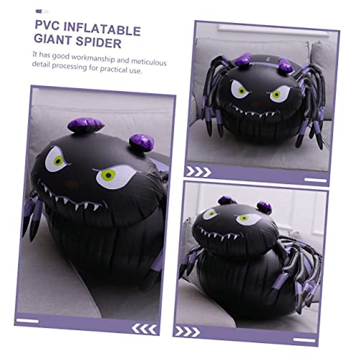MUSISALY 3pcs Blow Favor Up Plaything PVC Creative Balloon Birthday Giant Spider Halloween Inflate Decorations Outdoor Garden Toys Toy Party Prop Inflatables Yard Home Holiday