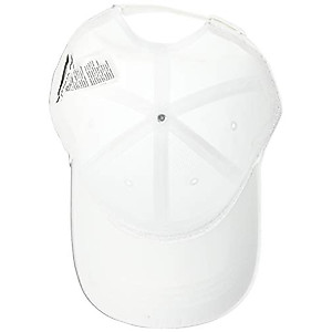 Lacoste Mens Sport Solid Taffeta Side Croc Hat, White, One Size