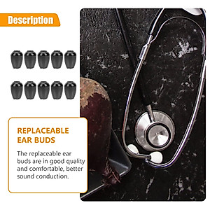10pairs Replaceable Hospital Tip Earbuds Ear Replacement Buds Parts Ear- Universal Black - Sealing Supplies Earplugs Accessories for