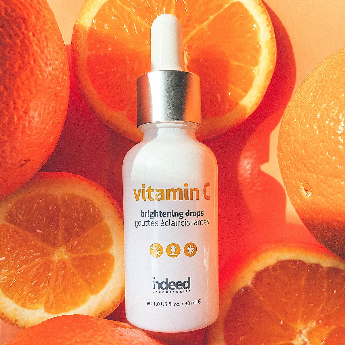 INDEED LABS Vitamin C Brightening Drops, Vitamin C &Hyaluronic Acid Facial Serum, Anti Aging Serum Reduces Fine lines, Wrinkles, Hyperpigmentation & Improve Skin’s Barrier & Elasticity