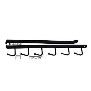 eywlwaar Mug Cups Cabinet Mug Hooks Kitchen Storage Hanging Hooks (2 Pack-White)