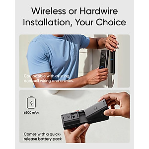 eufy Video Doorbell C31, 2K FHD, Dual Power Options, Live Video Call, Easy Installation, Quick-Release Battery, 24/7 Recording, Human and Motion Detection, HomeBase S380 Compatible, No Monthly Fee