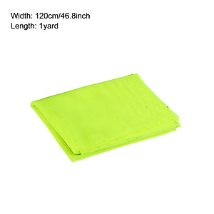 MECCANIXITY 120cm/46.8inch Mesh Fabric Lightweight Sheer Slightly Stretchy for Backpack Pocket and Straps, Netting Clothes, Netting Bag, Shopping Bag Lemon Yellow 1yard