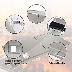 Uniflasy Cooking Grate Grease Tray with Catch Pan for Nexgrill 720-0896B 720-0896E 720-0898 Gas Grills, Replacement Parts Homedepot Nexgrill 720-0896 720-0896C 720-0896CP 720-0898A Grill Grid