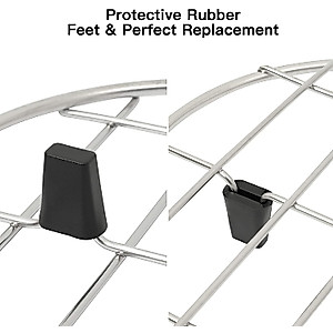 Alonsoo Sink Grid and Sink Rack Protectors, Stainless Steel 18-1/8" L x 13-3/8" Sink Grids for Bottom of Kitchen Sink Drain with Corner Radius, Stainless Steel