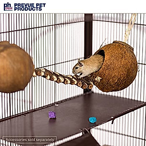 Prevue Pet Products Rat, Chinchilla, Baby Ferret Cage, Metal Home Crate for Small Animal Critters, Chew-Proof House with Caster Wheels, Earthtone Dusted Rose Hammertone Finish 31 inches x 20.5 inches x 40 inches