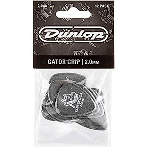 JIM DUNLOP 417P2.0 Grip®, Black, 2.0mm, 12/Player's Pack