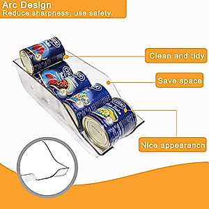 vacane Set of 4 Soda Can Organizer for Refrigerator, Clear Drink Holder Dispenser - Holds 10 Cans Each, Beverage Canned Food Container Bin Storage Organizer For Fridge, Pantry, Freezer, Countertops