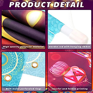 VitalCozy 3 Pcs Lighted Diwali Party Decorations Happy Diwali Banner Couplets Include 6 Light Strings Diwali Porch Sign Banner Flag for Door Porch Signs Wall Hanging Decor Supplies