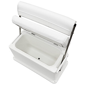 Wise 8WD437SS-784 Offshore Swingback Cooler/Storage Seat, 62 Quart, Brite White