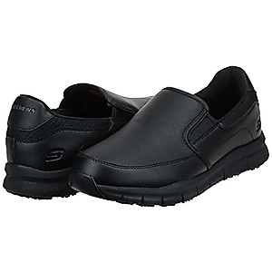 Skechers Men's Nampa-Groton Food Service Shoe, Black, 8.5 Wide