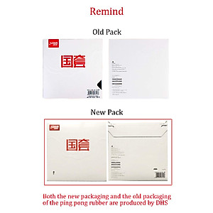 DHS Blue-Sponge Hurricane 3 (National, Limited Edition) Table Tennis Racket Rubber Sheet, (Black, 2.2 mm) (Hardness: 39/40 /41), with Ping Pong Rubber Protection Film (Black/Hardness:39, 2.2 mm)