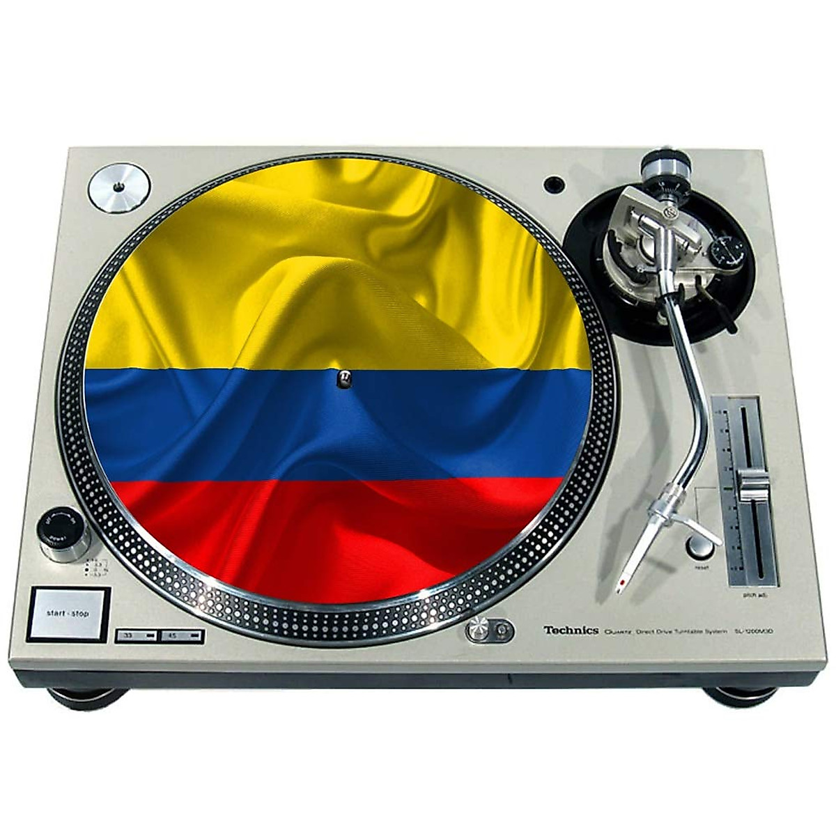 Slipmat Slip Mat Scratch Pad Felt for any 12" LP DJ Vinyl Turntable Record Player Custom Graphical - Flag Columbia
