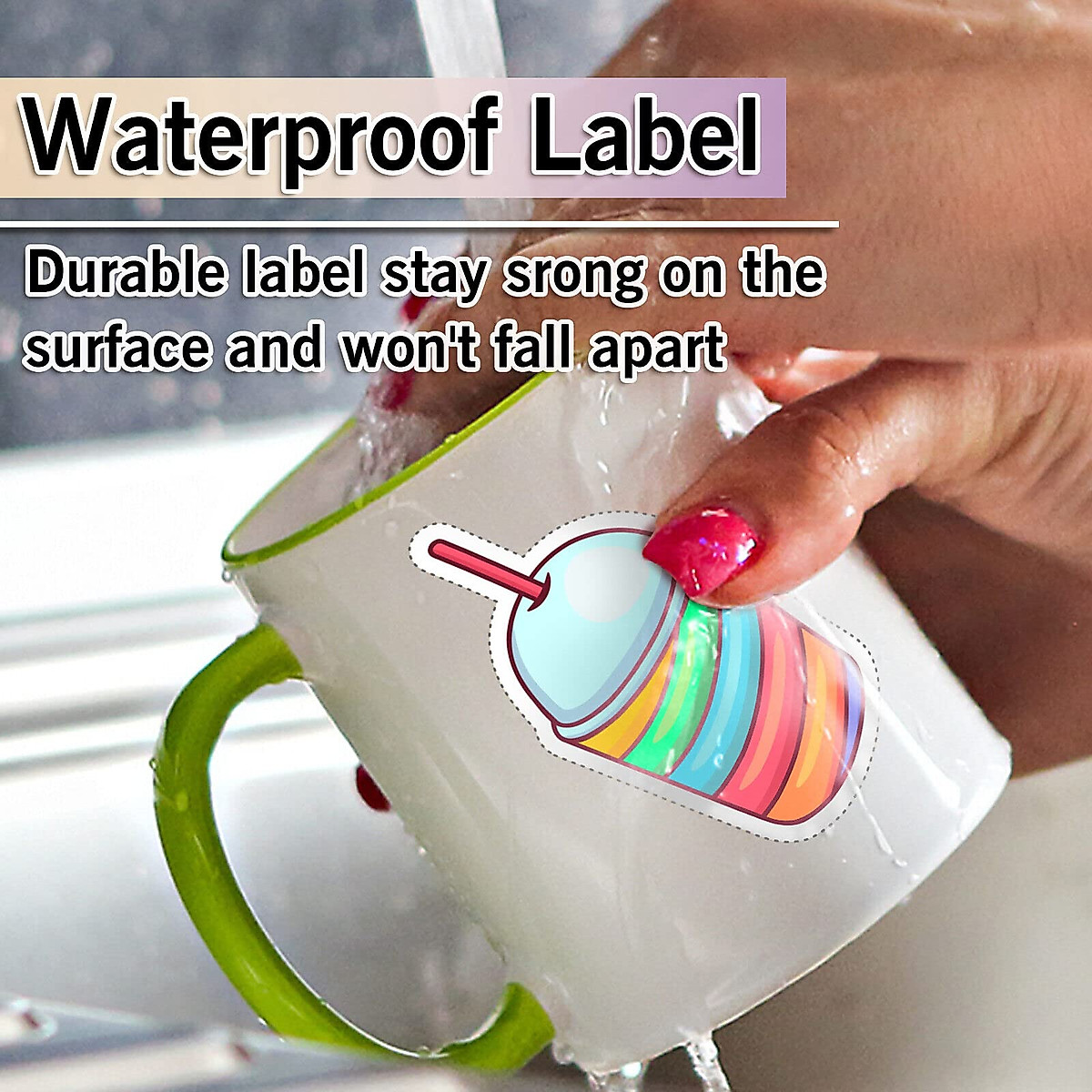 Koala Printable Vinyl Sticker Paper for LASER Printer - Glossy Waterproof Sticker Paper, White 8.5X11 Inch 20 Sheets