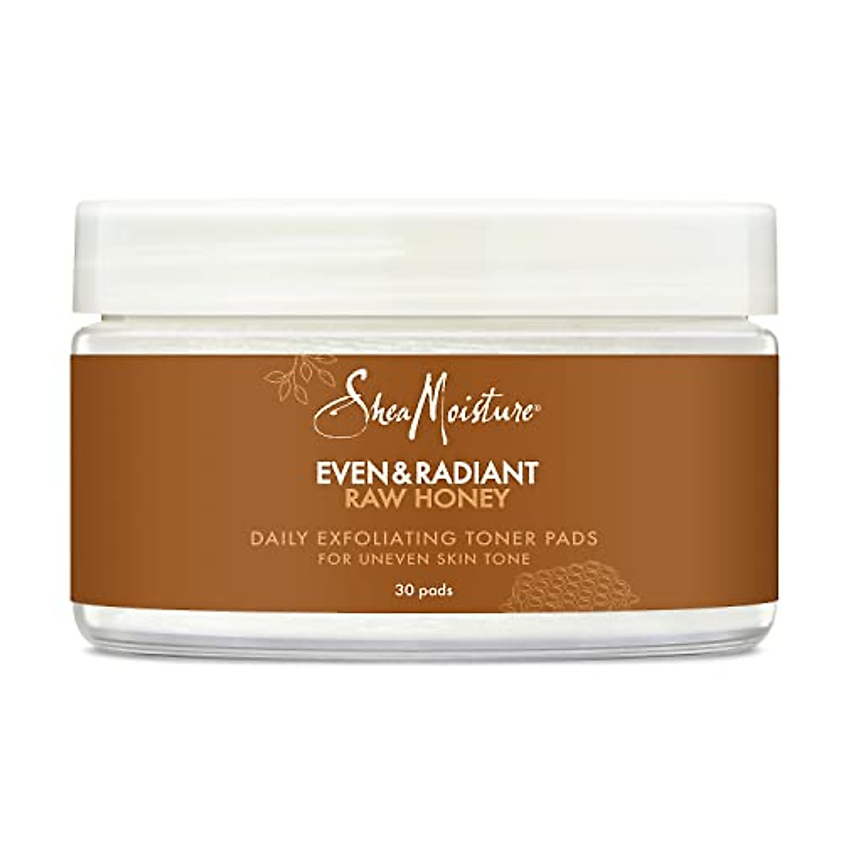SheaMoisture Even and Radiant Face Pads For Uneven Skin Tone and Dark Spots Daily Exfoliating Toner Pads With Raw Honey 30 Count
