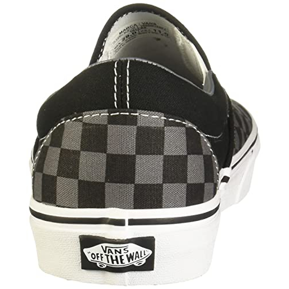 Vans Classic Slip-On, Black/Pewter Checkerboard Size 9 Women/7.5 Men
