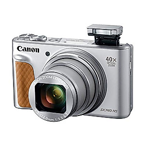 Canon PowerShot SX740 Digital Camera w/40x Optical Zoom & 3 Inch Tilt LCD - 4K Video, Wi-Fi, NFC, Bluetooth Enabled (Silver) (Renewed)