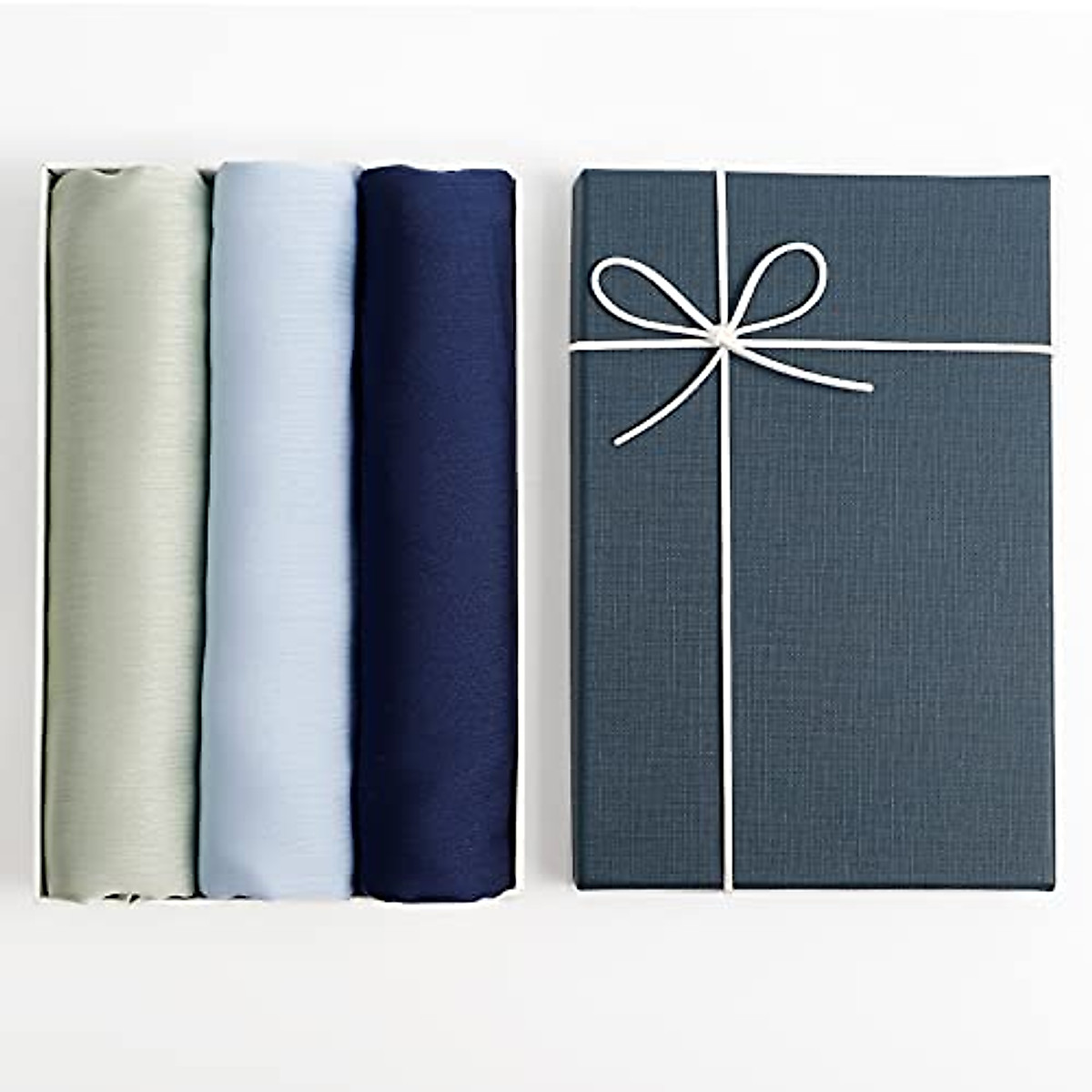 3PCS Muslim Women Natural Wrinkle Long Chiffon Hijab Scarves Smooth Crinkle Ladies Shawl Wrap Set With Gift Box (Color B), 175*70cm