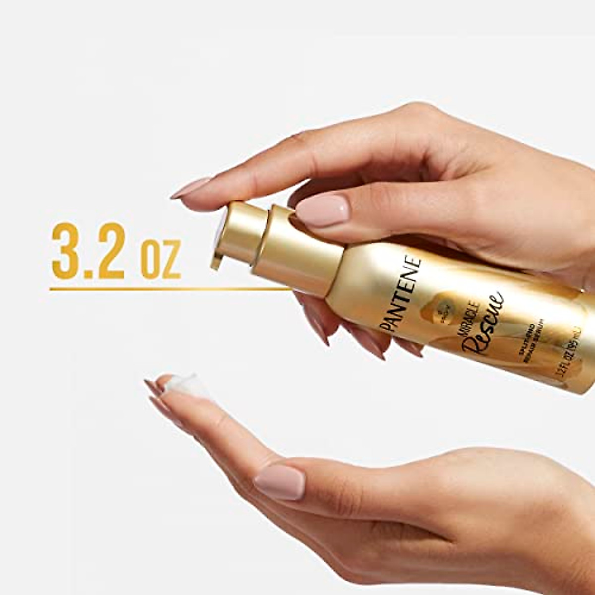 Pantene Hair Serum, Split Ends Hair Treatment, Hair Serum for Frizzy and Damaged Hair, Miracle Rescue, 3.2 oz