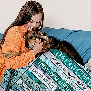 Jnufoju Gifts for Daughter - Daughter Gift from Mom - Mothers Day Daughter Gifts from Mother - Birthday Gifts for Daughter Adult - Daughter Birthday Gifts Ideas - Throw Blanket 60 x 50 inch