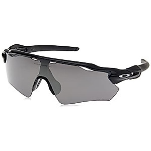 Oakley Men's OO9208 Radar EV Path Rectangular Sunglasses, Polished Black/Prizm Black, 38 mm